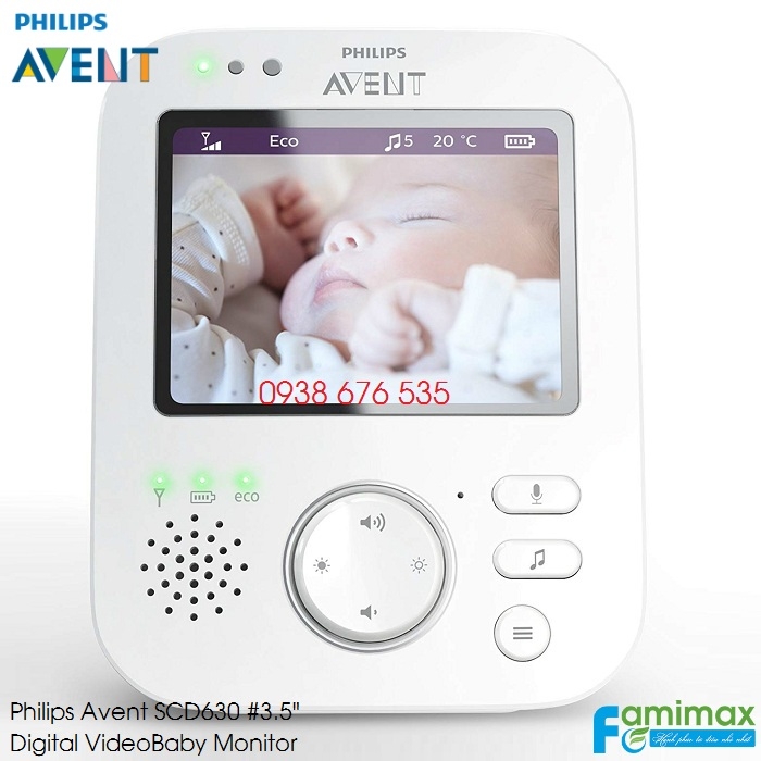 Máy báo khóc Philips Avent Digital Video Baby Monitor SCD630